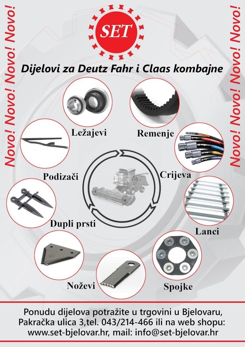 DIJELOVI ZA KOMBAJNE - Rezervni dijelovi - Poljoprivredni oglasnik | Agroklub.com